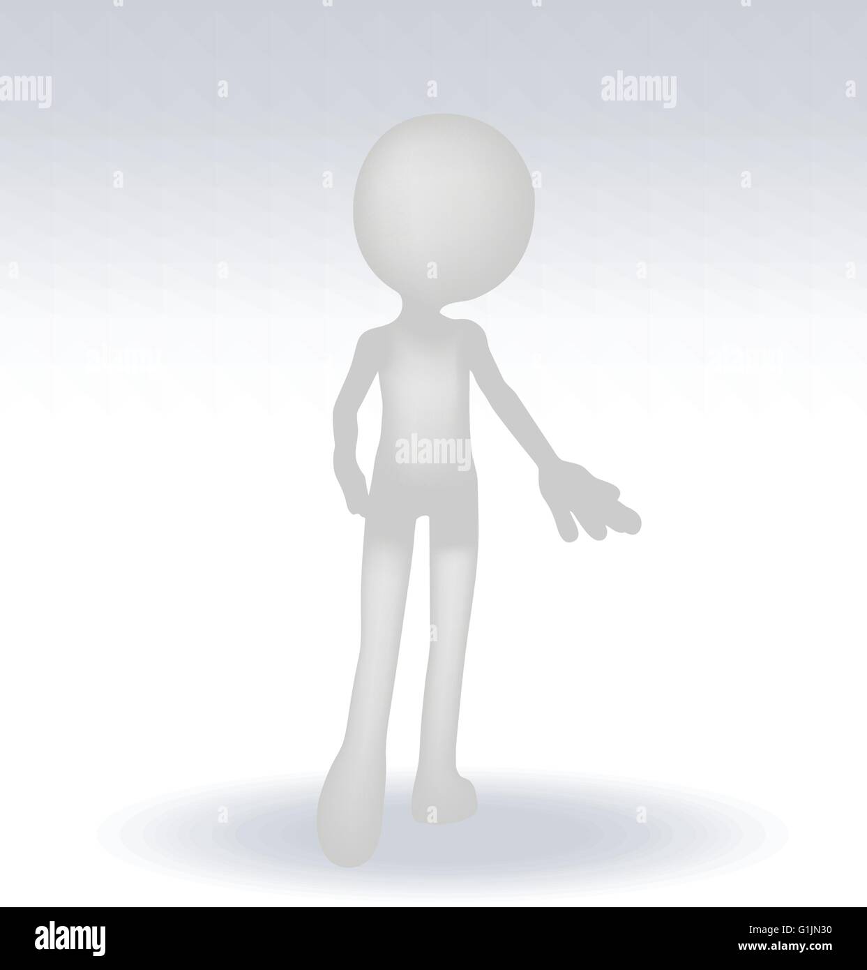 EPS 10 Vector Illustration of 3d character walking Stock Vector Image ...