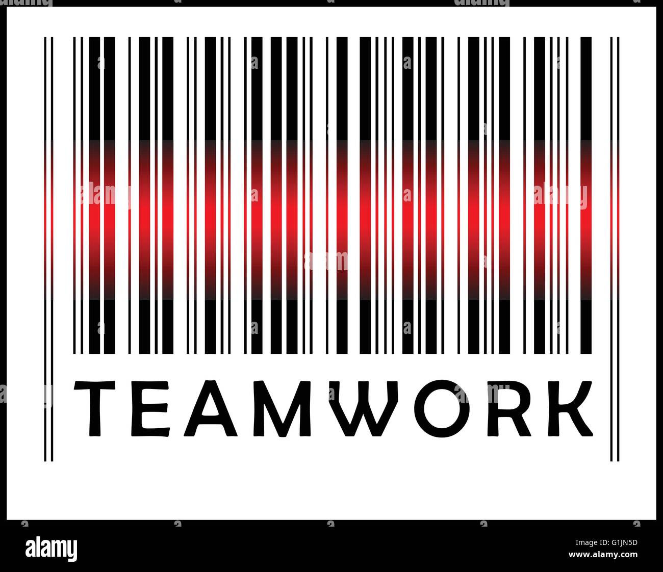 EPS 10 Vector Illustration of Bar Code icon and red laser sensor beam ...