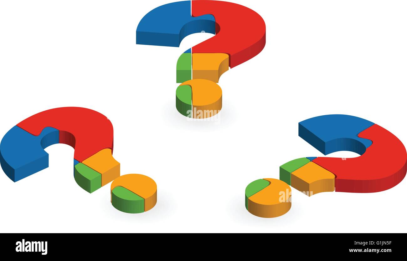 EPS 10 Vector Illustration of Question mark puzzle Stock Vector Image ...