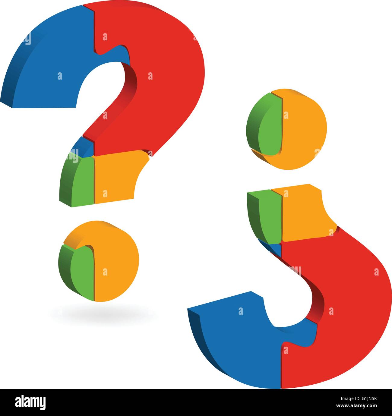 EPS 10 Vector Illustration of Question mark puzzle Stock Vector Image ...