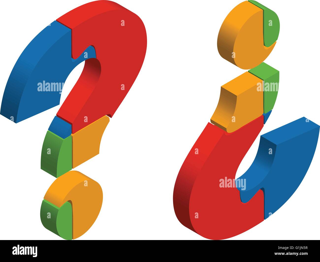 EPS 10 Vector Illustration of Question mark puzzle Stock Vector Image ...