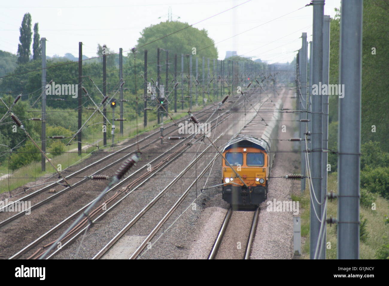 East coast main line freight trains hi-res stock photography and images - Alamy