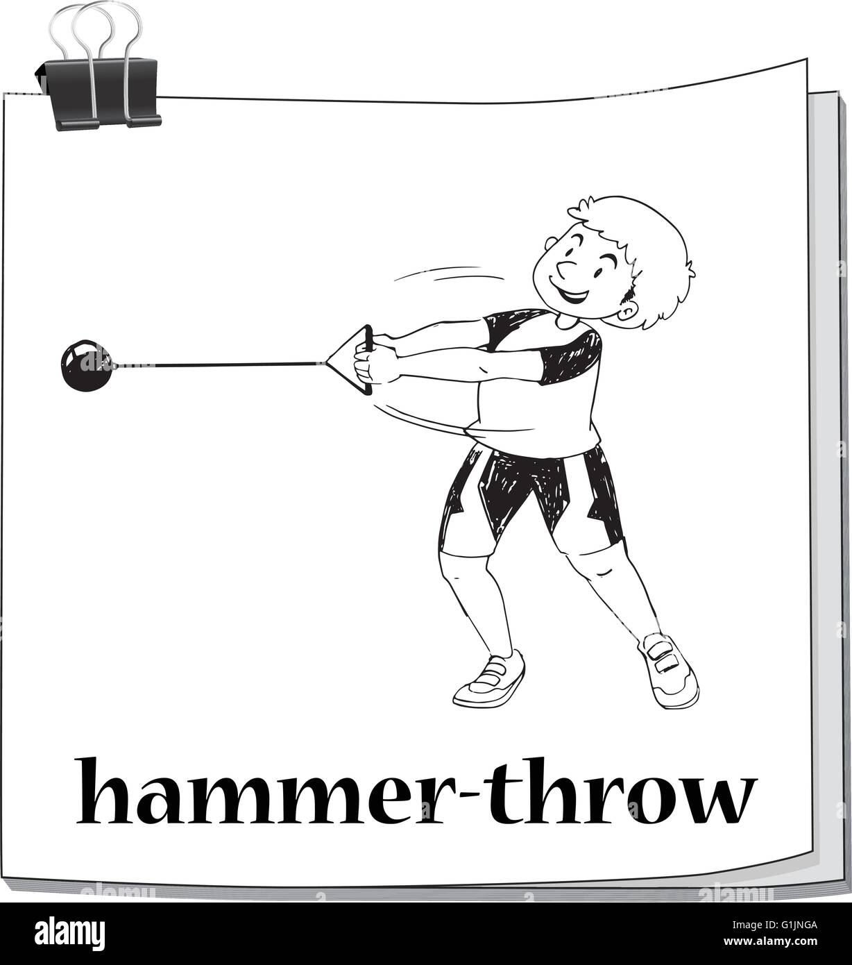 Hammer throw track and field Stock Vector Images - Alamy