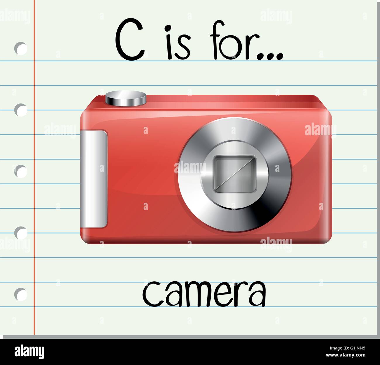 Flashcard letter C is for camera illustration Stock Vector Image & Art ...