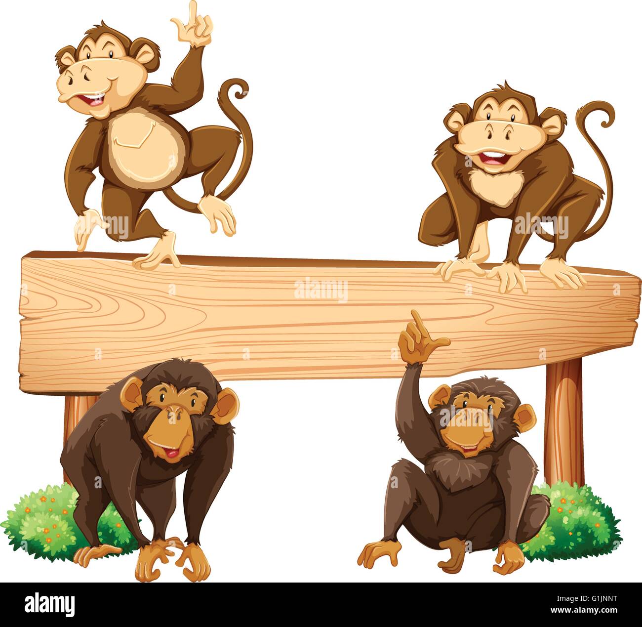 Four monkeys hi-res stock photography and images - Alamy