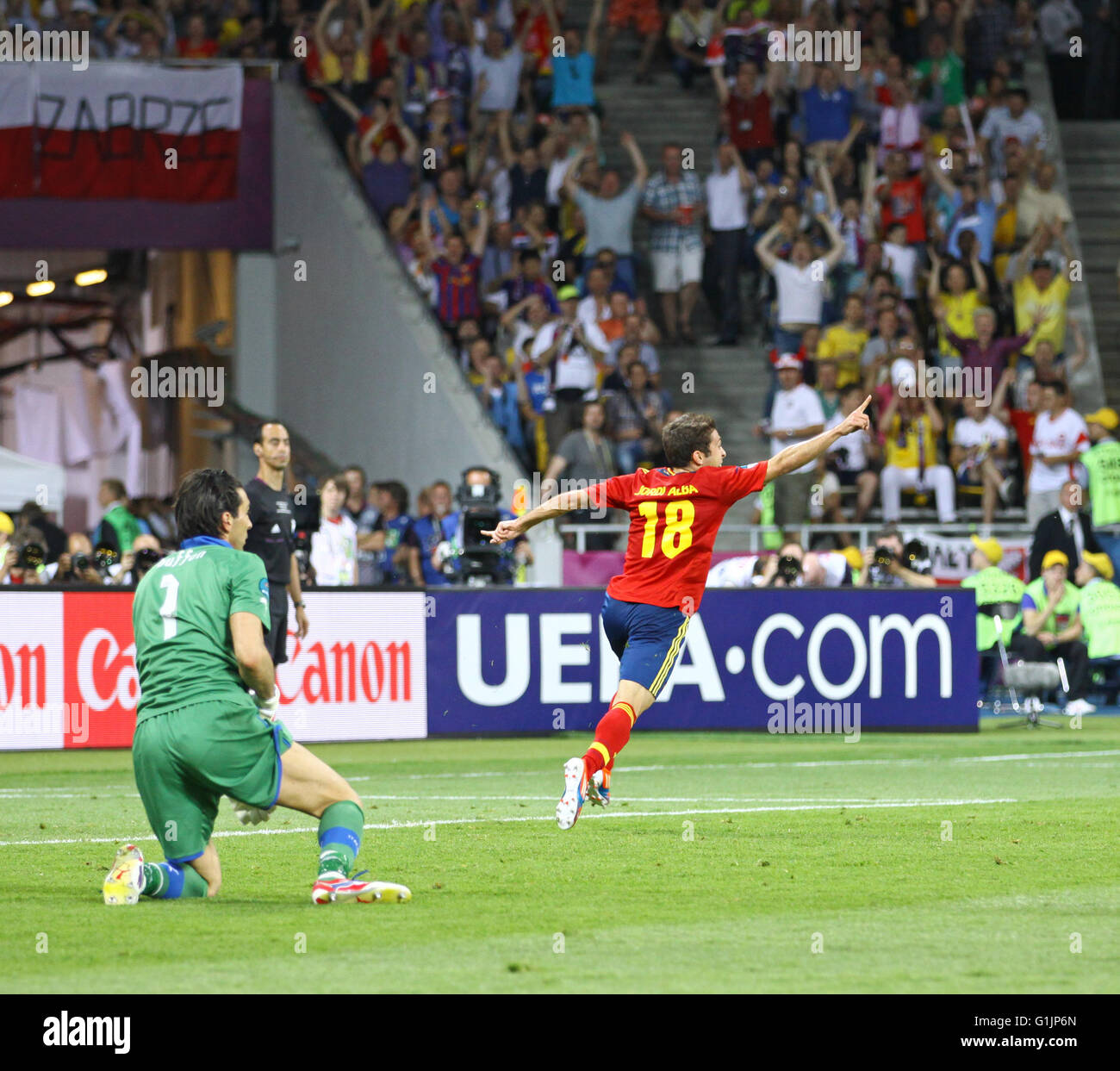 UEFA EURO 2012 Final game Spain vs Italy at Olympic stadium in Kyiv ...