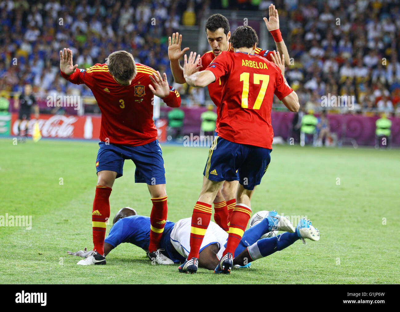 UEFA EURO 2012 Final game Spain vs Italy at Olympic stadium in Kyiv ...