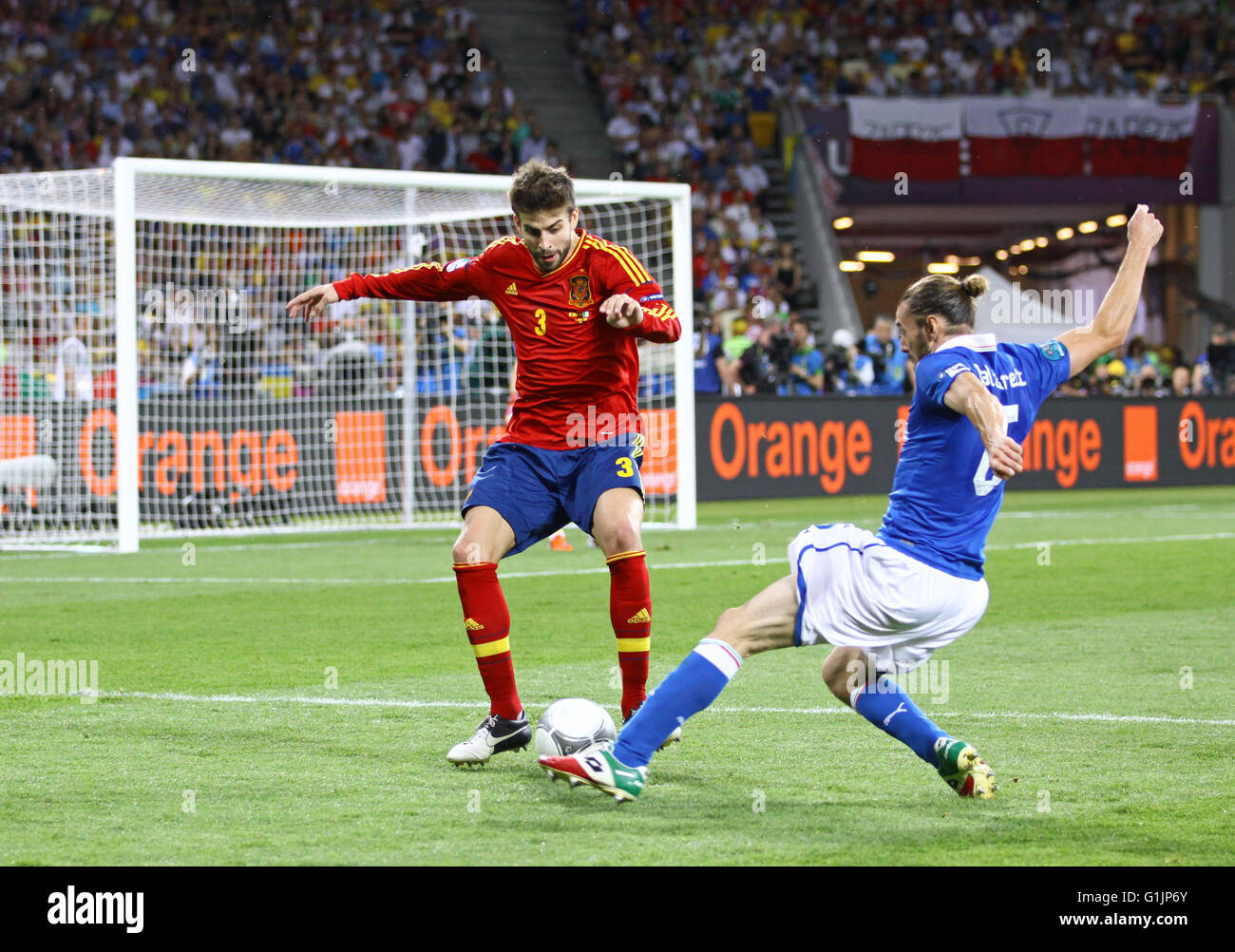 UEFA EURO 2012 Final game Spain vs Italy at Olympic stadium in Kyiv ...