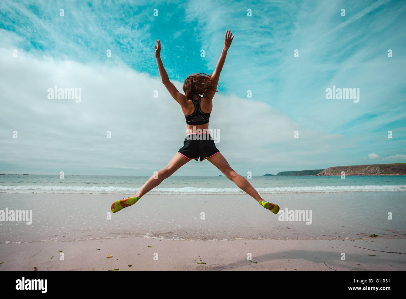 Star Jump Female High Resolution Stock Photography and Images - Alamy
