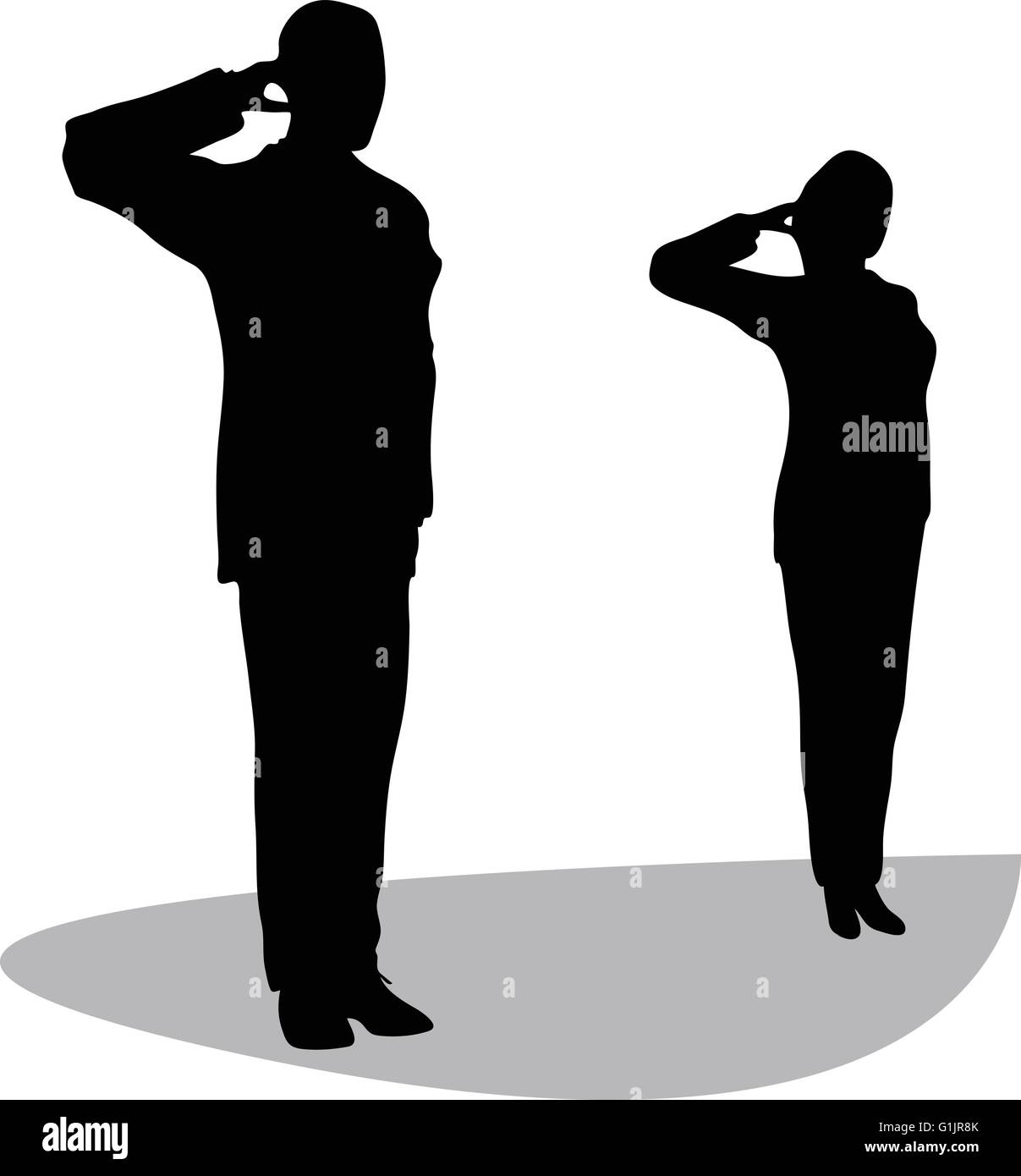 Saluting woman Stock Vector Images - Alamy