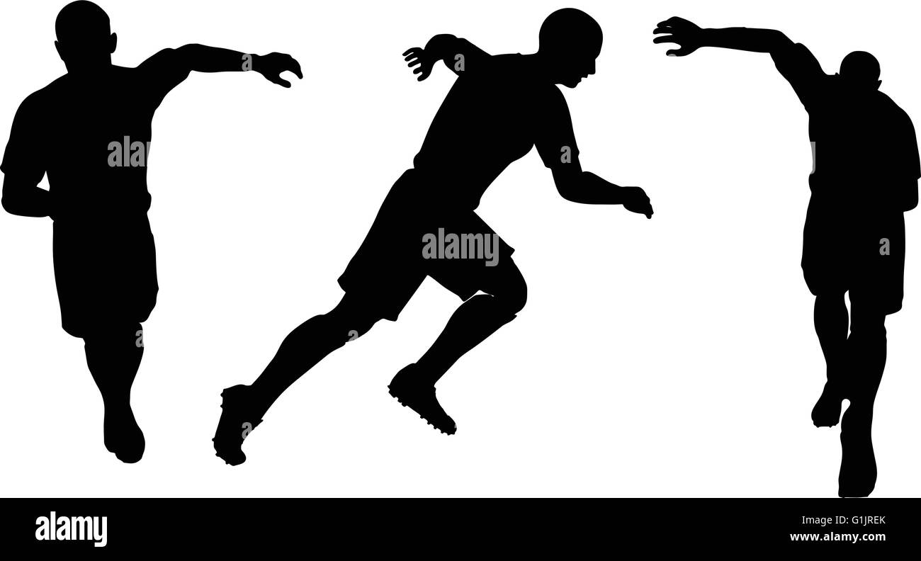 Man in running position Stock Vector Images - Alamy