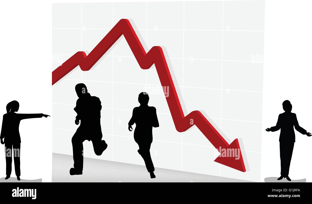 Downwards chart Stock Vector Images - Alamy