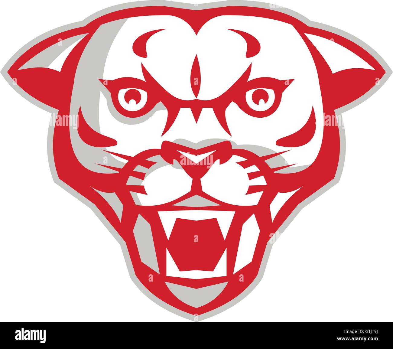 Mad Mountain Lion Drawing Angry Cougar Mountain Lion Head Drawing'
