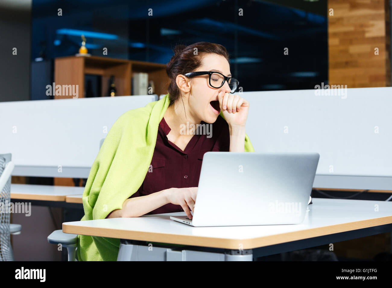 Office worker using computer unhappy hi-res stock photography and ...