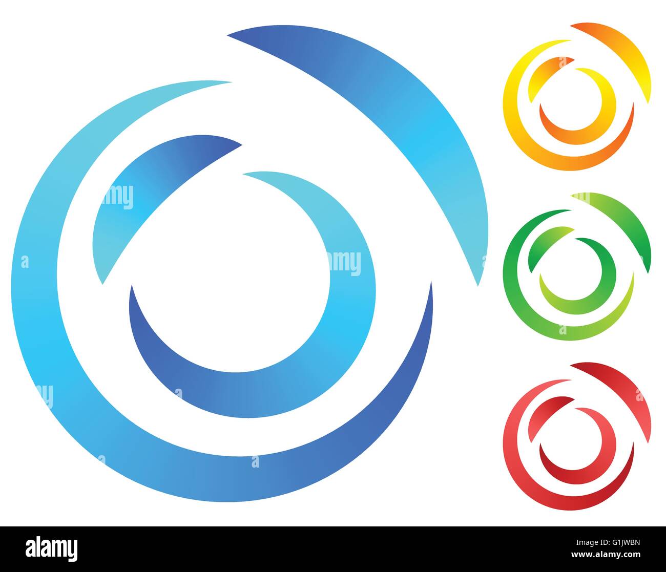 Colorful concentric, segmented circles. Abstract spiral, vortex graphic ... Colorful concentric, segmented circles. Abstract spiral, vortex graphic ...