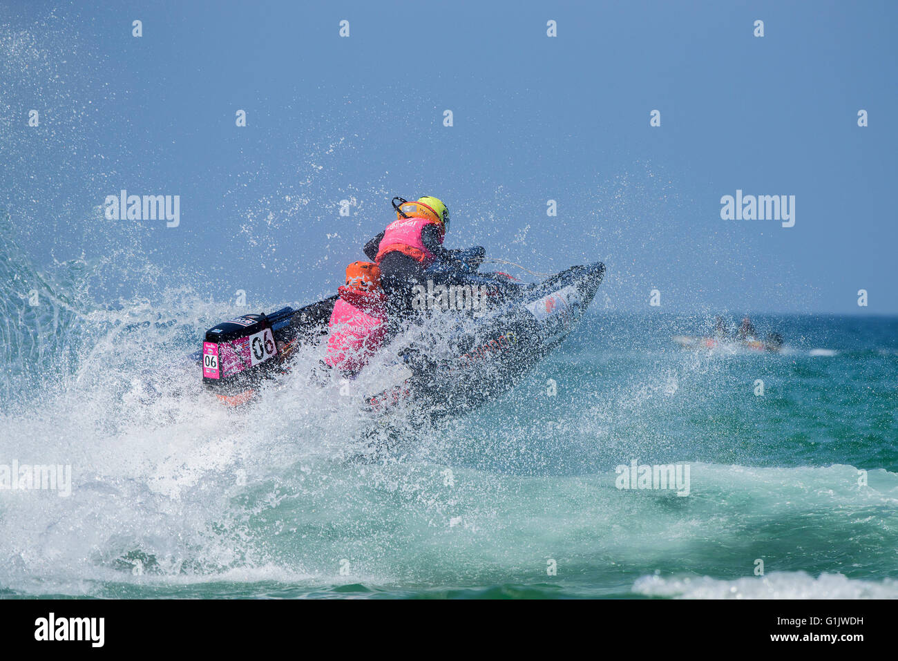 ThunderCat racing at Fistral in Newquay, Cornwall Stock Photo - Alamy
