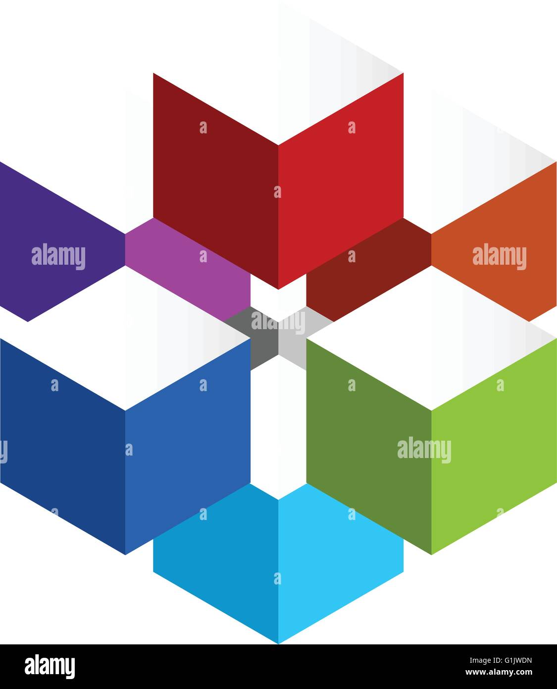 Cubes stacked building concept 3d hi-res stock photography and images ...