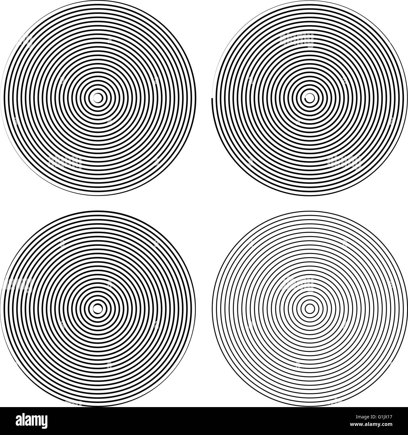 Set of various abstract radial, radiating squares Stock Vector Image ...