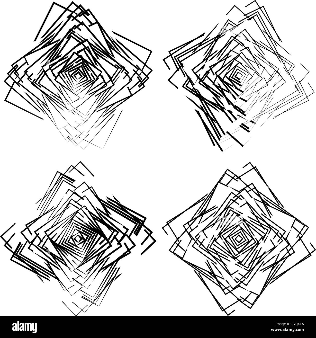 Set of random, intersecting squares. ARtistic design elements Stock Vector Image & Art - Alamy