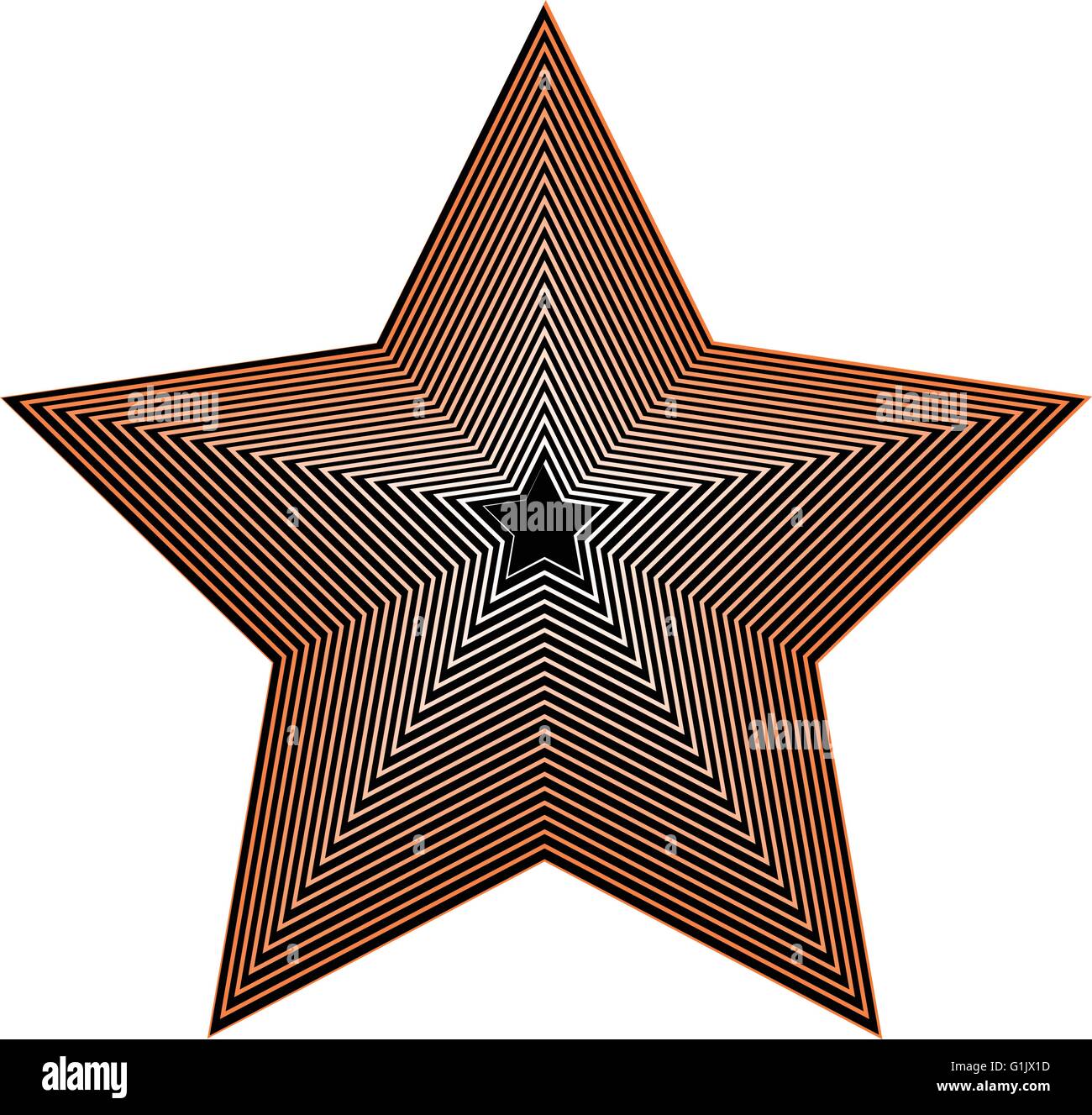 Abstract geometric star shape on white. Beveled 3d star Stock Vector ...