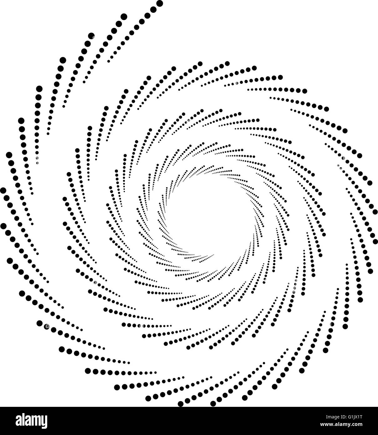 Circular, radial dots. Abstract dotted, concentric element Stock Vector ...