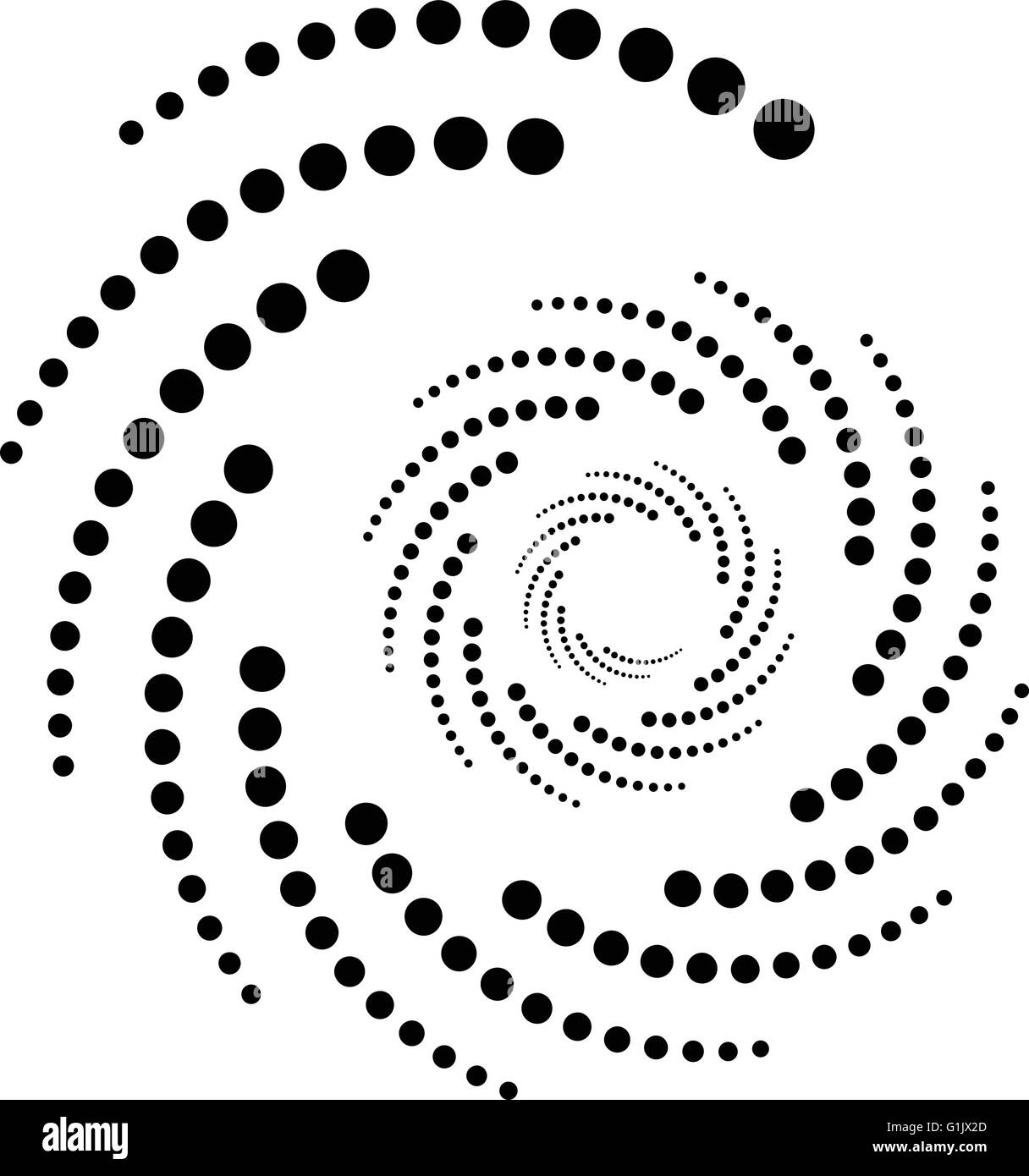 Circular, radial dots. Abstract dotted, concentric element Stock Vector ...