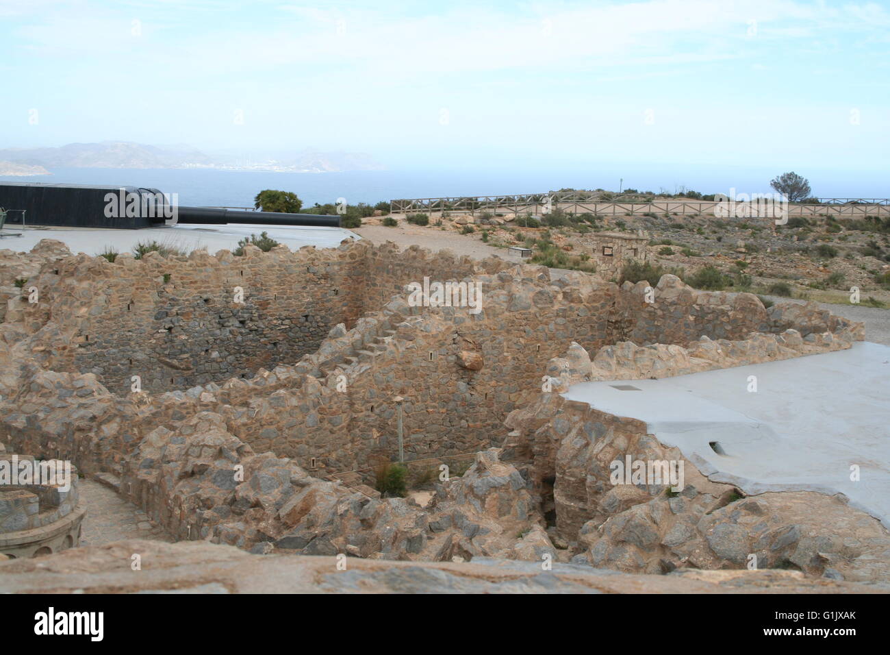Old stone walls at old military battery Stock Photo - Alamy