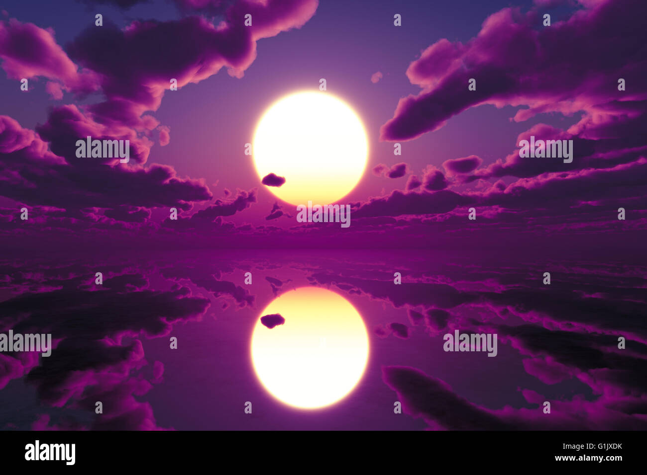 Sea dramatic sky sunset back lit hi-res stock photography and images ...