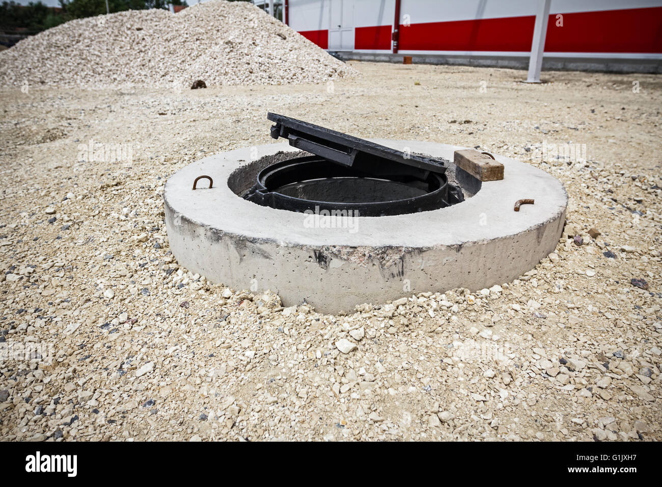 Concrete manhole hi-res stock photography and images - Alamy