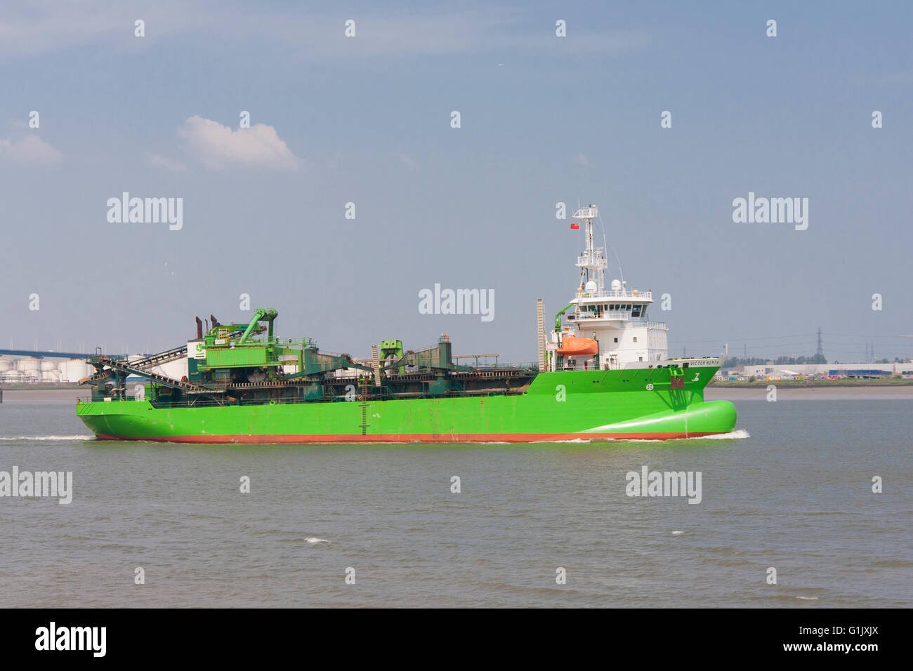 Victor Horta Hopper Dredger at Greenhithe, Kent England Stock Photo - Alamy