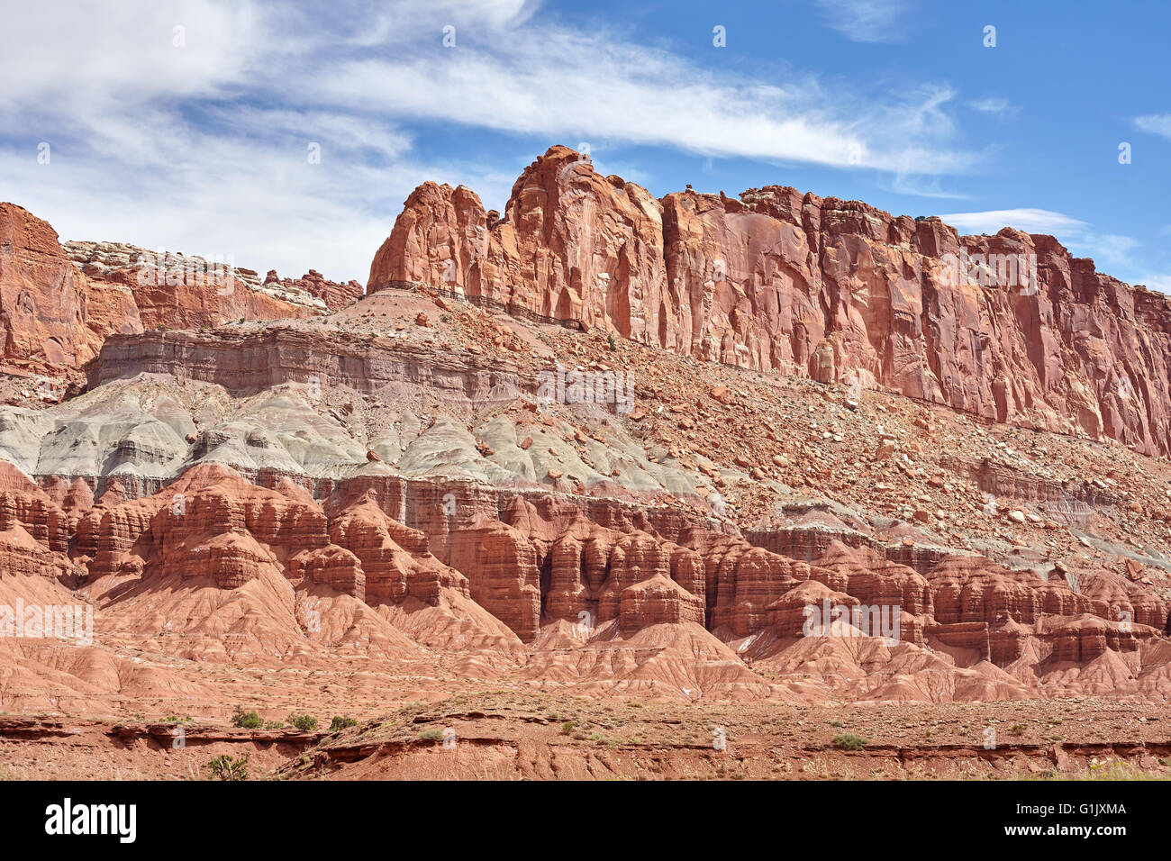 Rock layers in Capitol Reef National Park in Utah, USA Stock Photo - Alamy