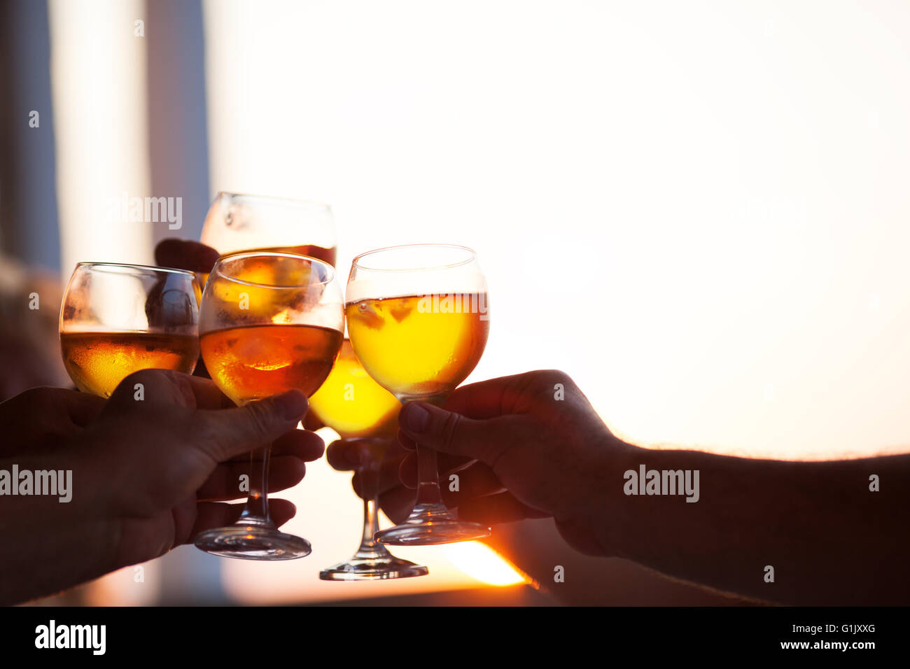 Group of people toasting at a celebration party Stock Photo - Alamy