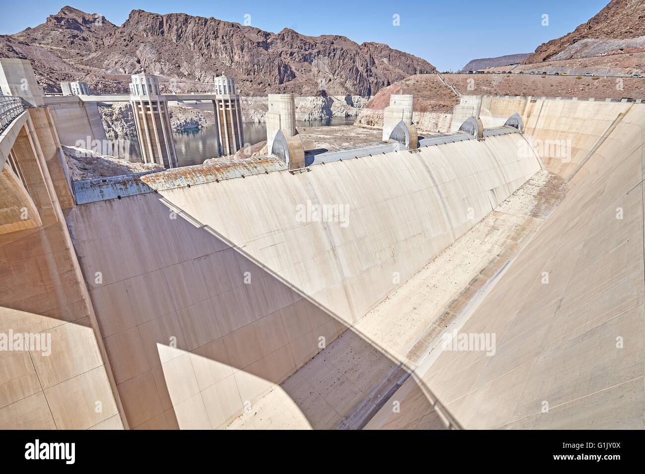Hoover dam spillway hi-res stock photography and images - Alamy
