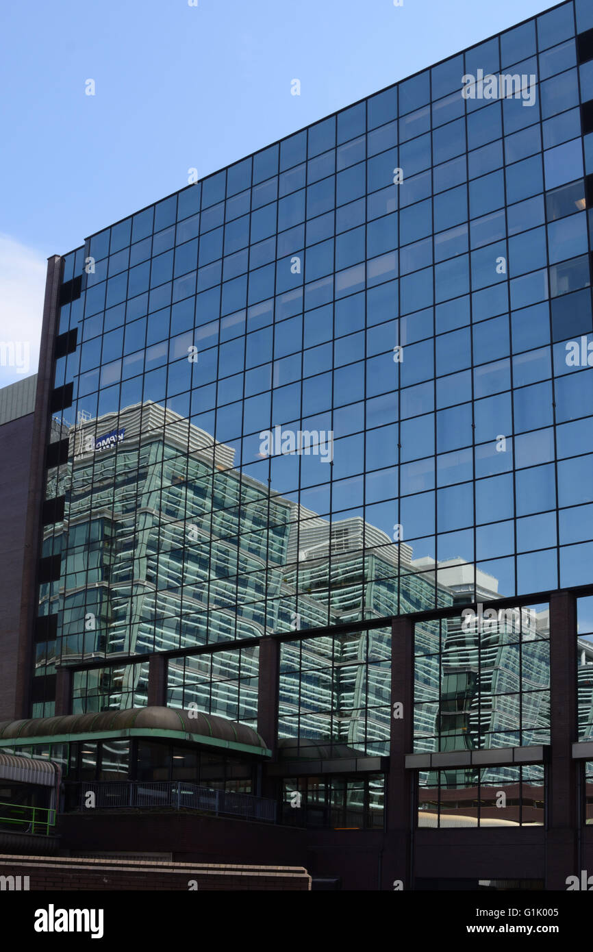 Reflections of One Snow Hill, in Snow Hill Station building, Birmingham ...