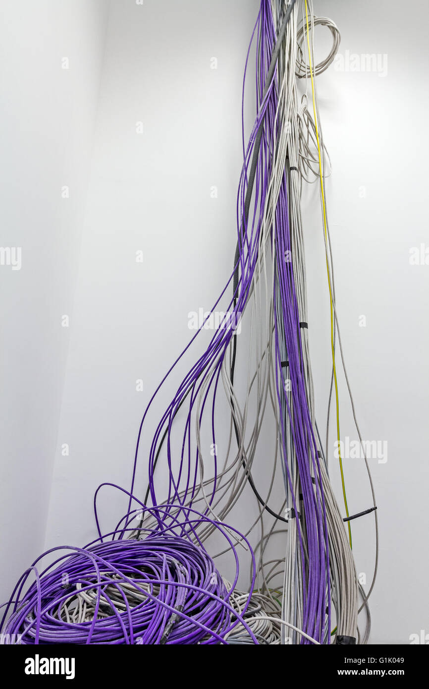 Tangled ethernet cables hi-res stock photography and images - Alamy