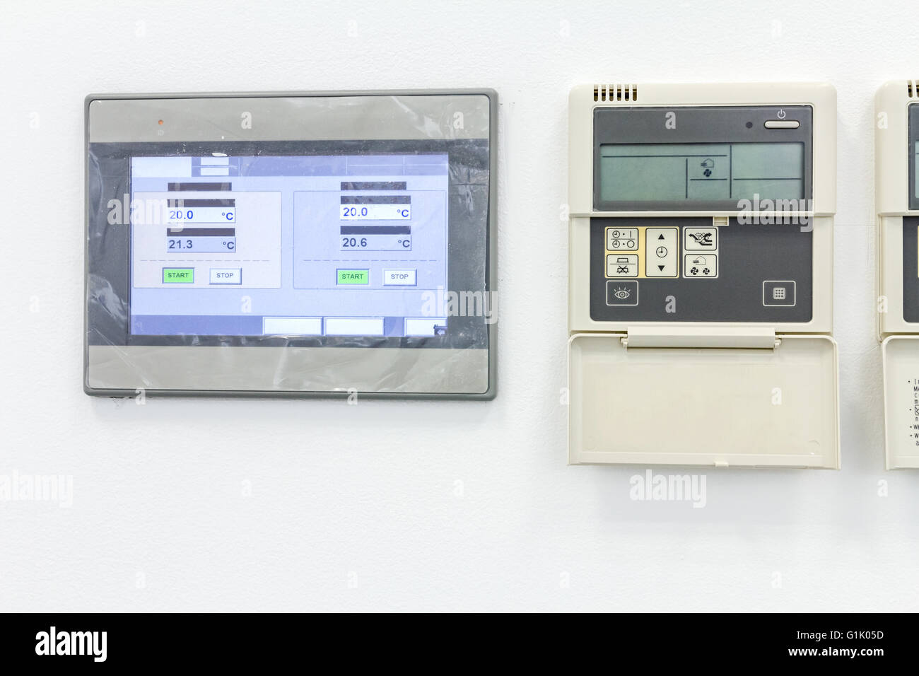 Smart home automation: wall display showing household consumptions ...