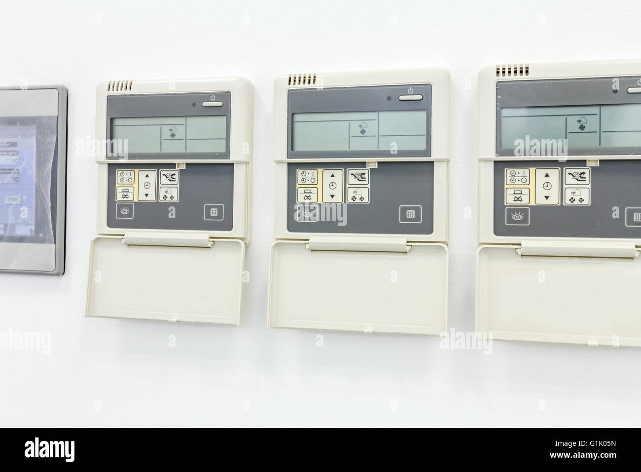 Smart home automation: wall display showing household consumptions ...