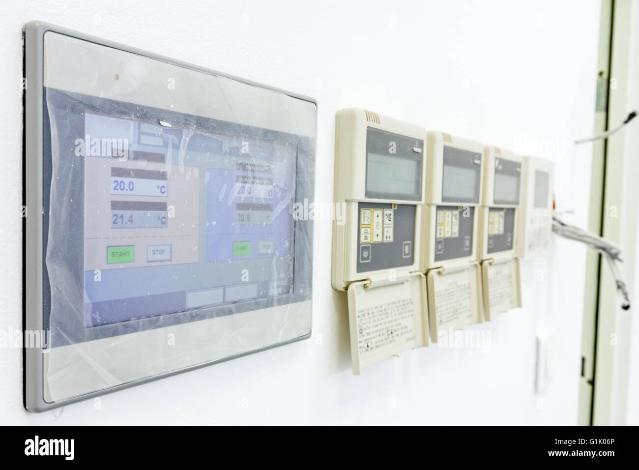 Smart home automation: wall display showing household consumptions ...
