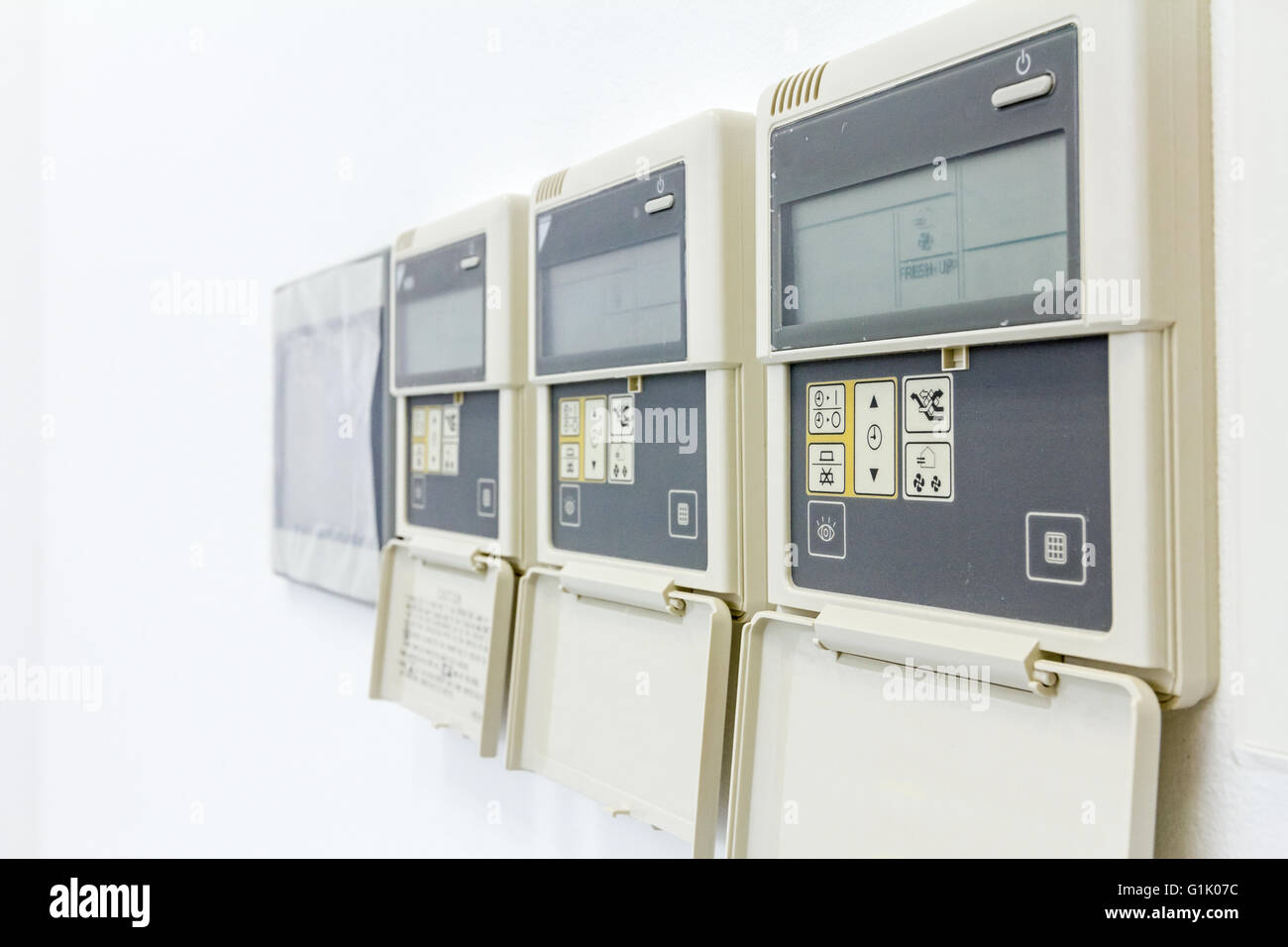 Smart home automation: wall display showing household consumptions ...