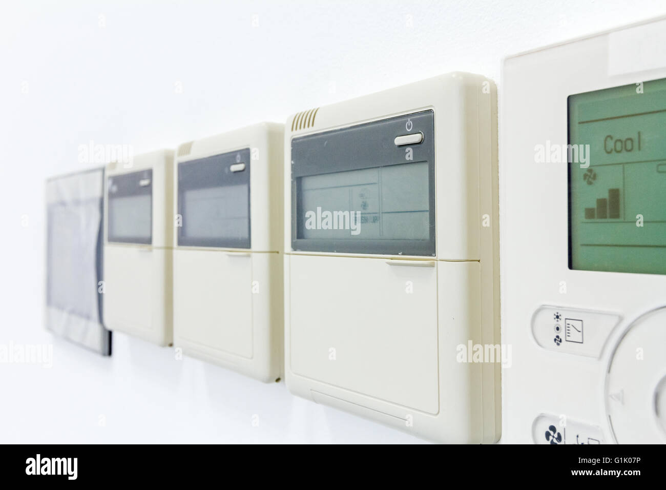 Smart home automation: wall display showing household consumptions ...