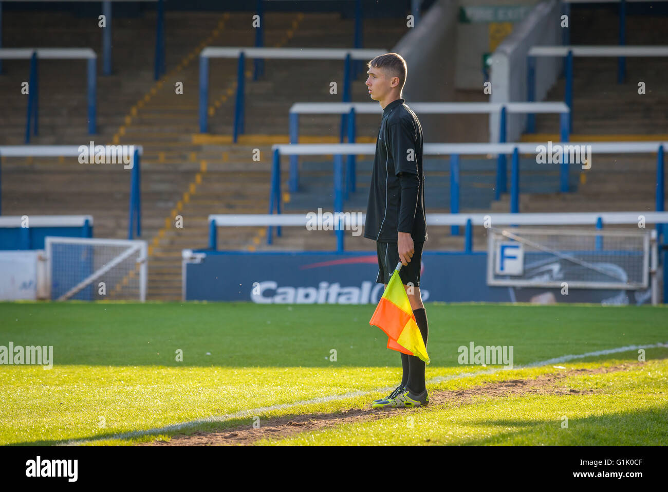 Sport football official linesman flag hi-res stock photography and ...