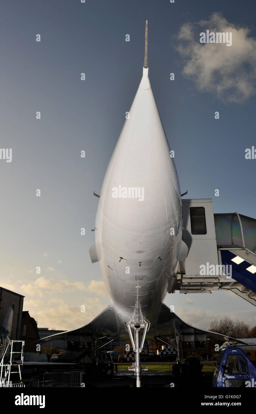 Concorde supersonic airliner at Brooklands museum Stock Photo - Alamy
