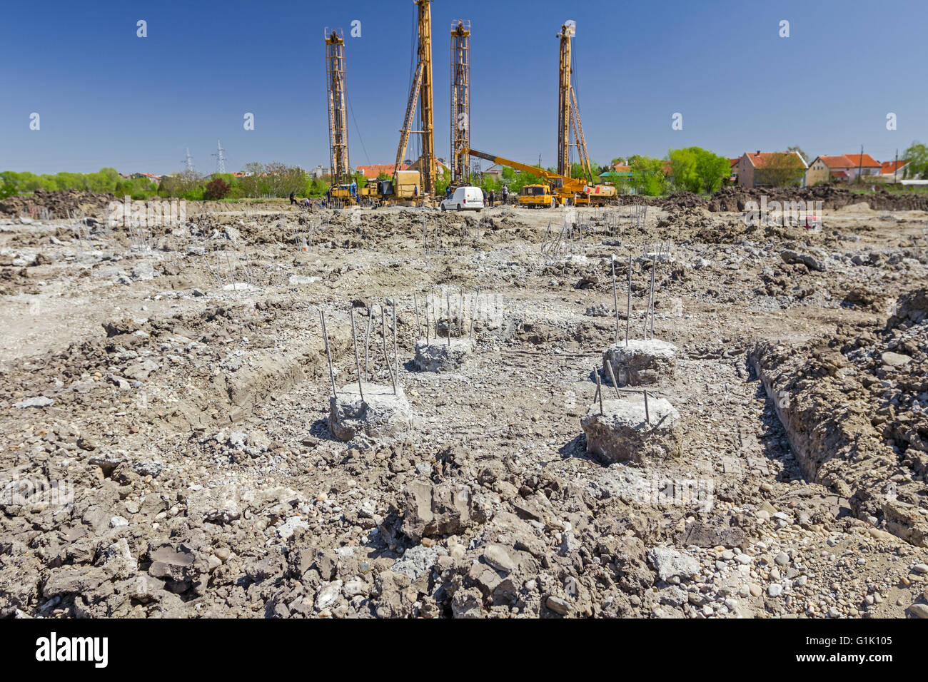 Cornerstone construction site building hi-res stock photography and ...
