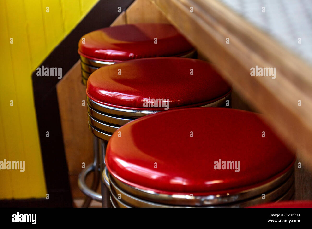 Retro diner stool hi-res stock photography and images - Alamy