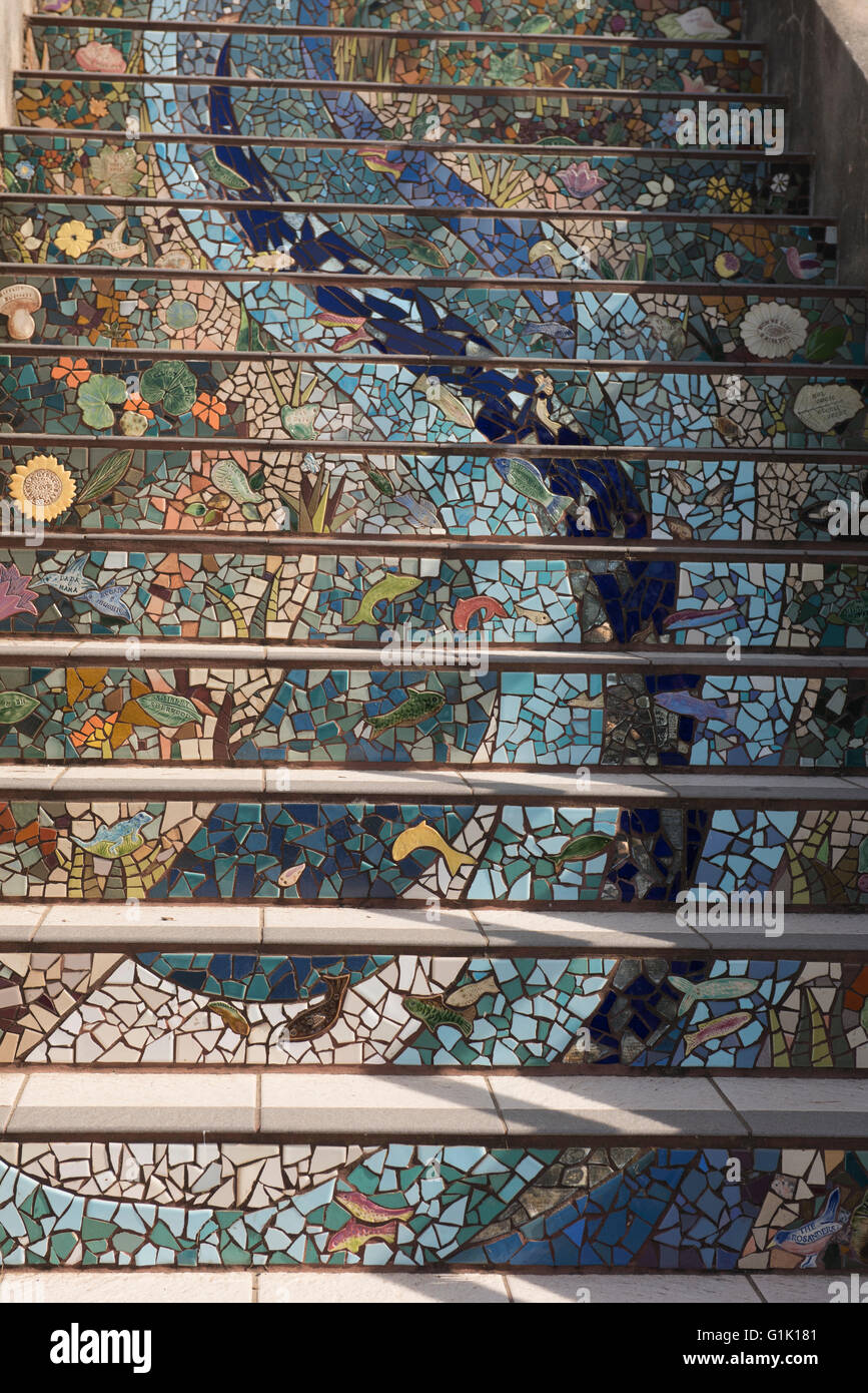 16th avenue tiled stair hi-res stock photography and images - Alamy