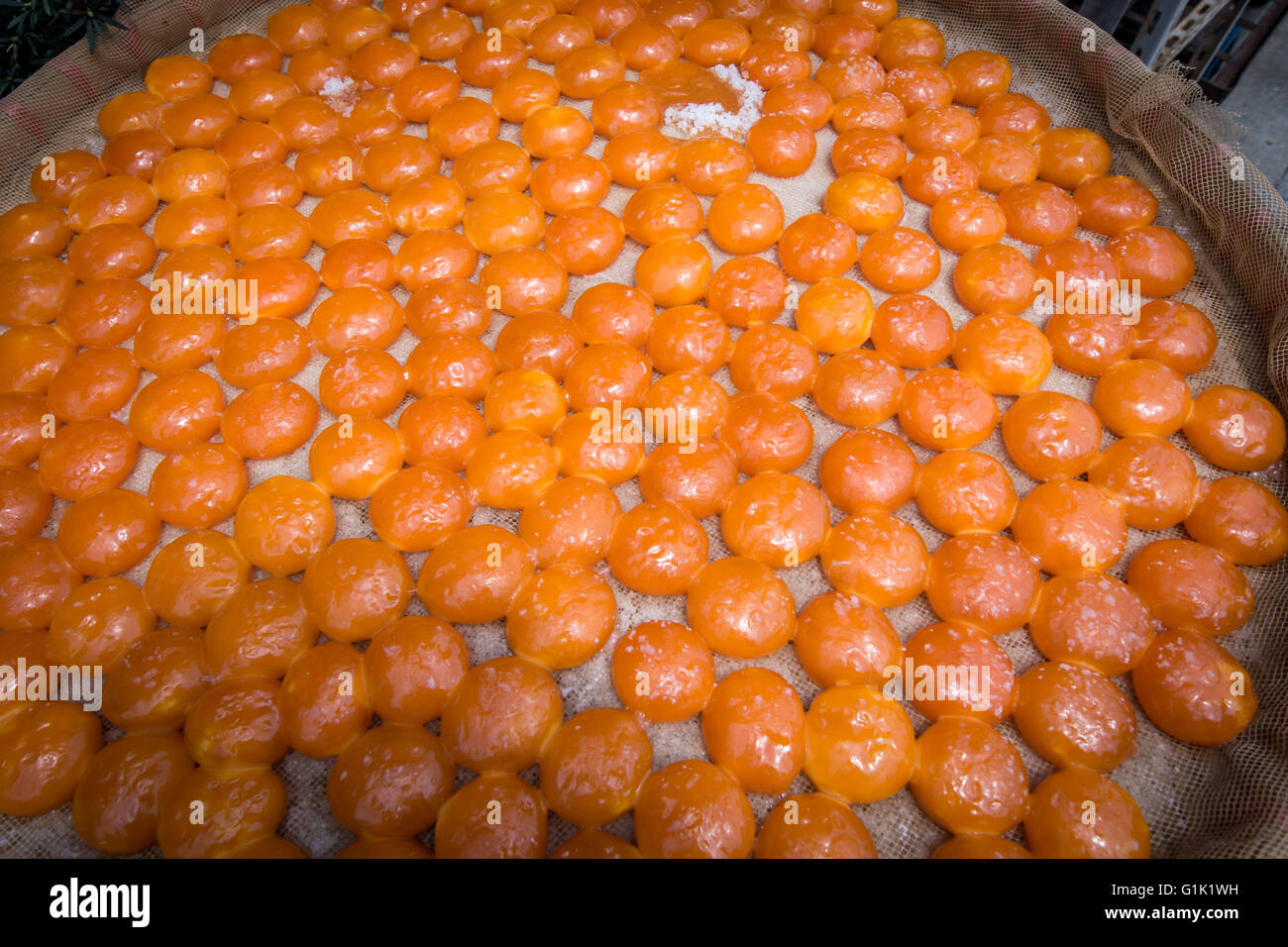 Dried egg yolks Stock Photo - Alamy