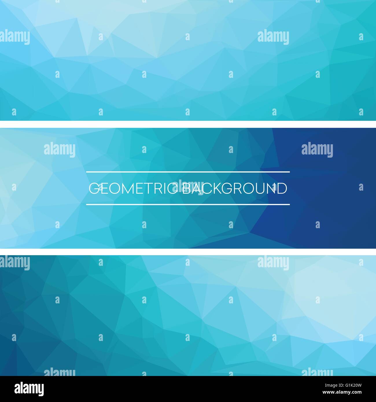 Set of polygonal triangular blue background banners design. Vector ...