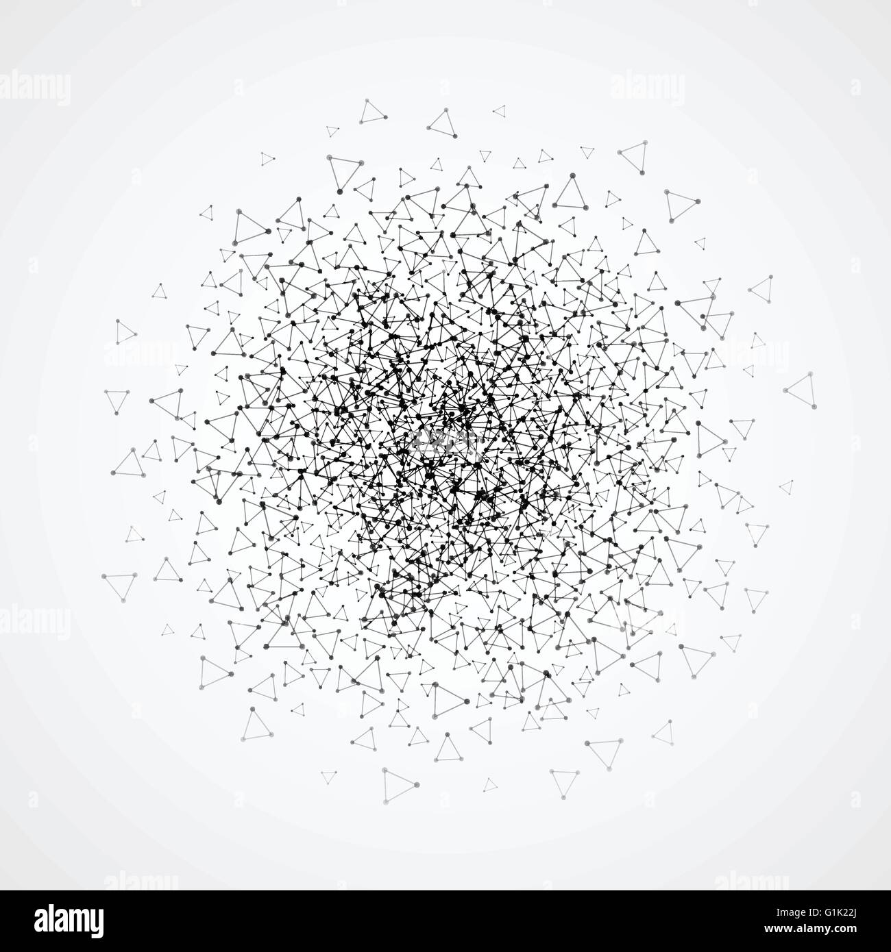 Abstract Background With Dotted Grid And Triangular Cells Vector Illustration Stock Vector