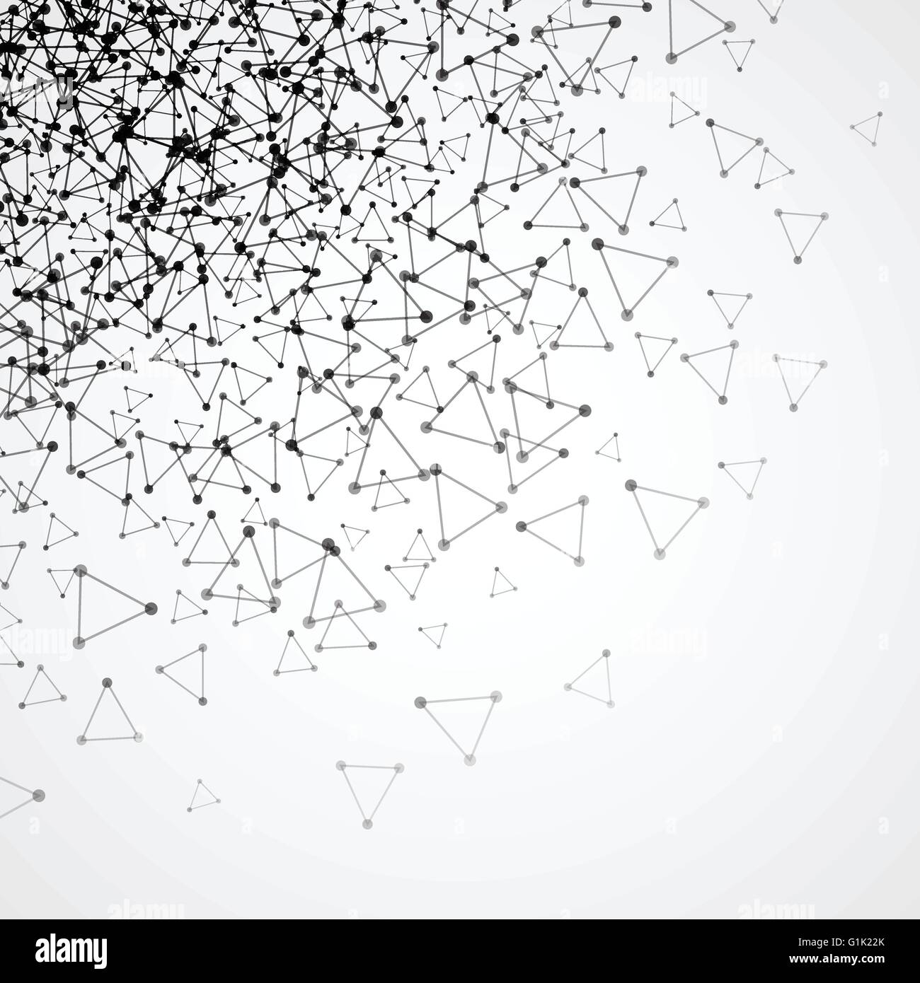 Abstract Background With Dotted Grid And Triangular Cells Vector Illustration Stock Vector