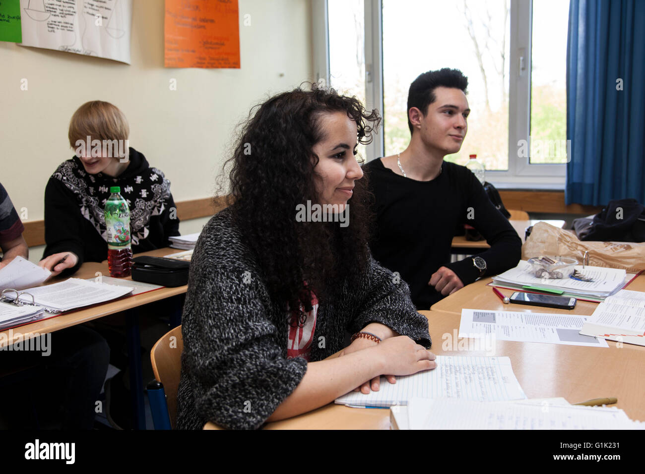School class in the classroom Stock Photo - Alamy